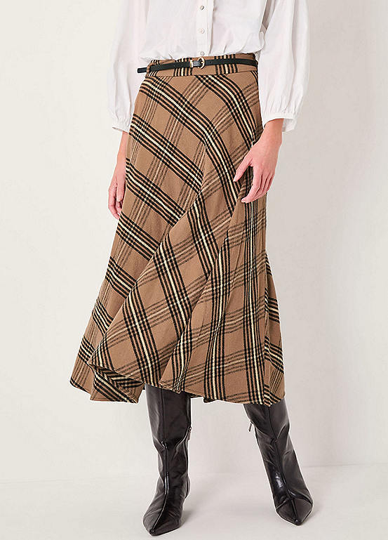 Willa Check Midi Skirt by Monsoon | Look Again