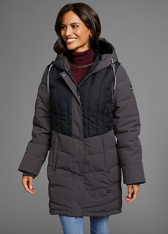 Winter Quilted Parka Jacket by Polarino | Look Again