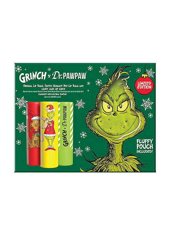 x The Grinch Ultimate Red & Candy Cane Lip Trio Gift Set by Dr. PAWPAW ...