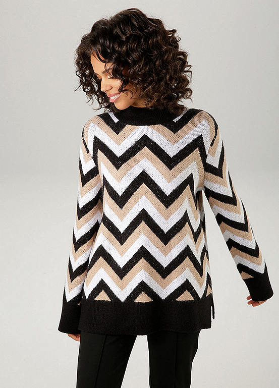 ZigZag Knit Jumper by Aniston | Look Again