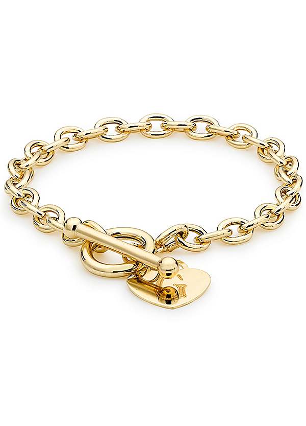 Gold t bar bracelet store
