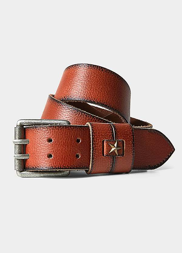 Joe Browns Buff Harness Distressed Cognac Leather Belt by Joe Browns