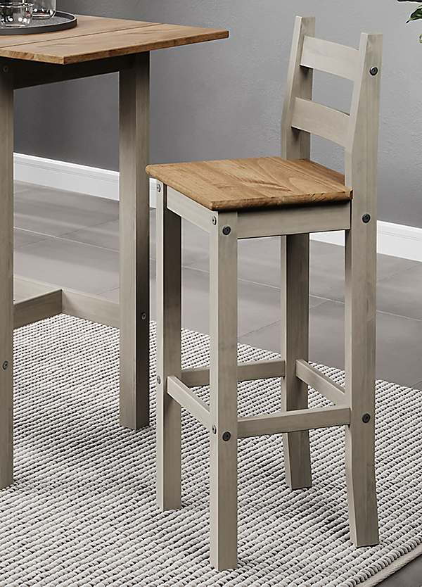Corona Pair of High Breakfast Bar Chairs