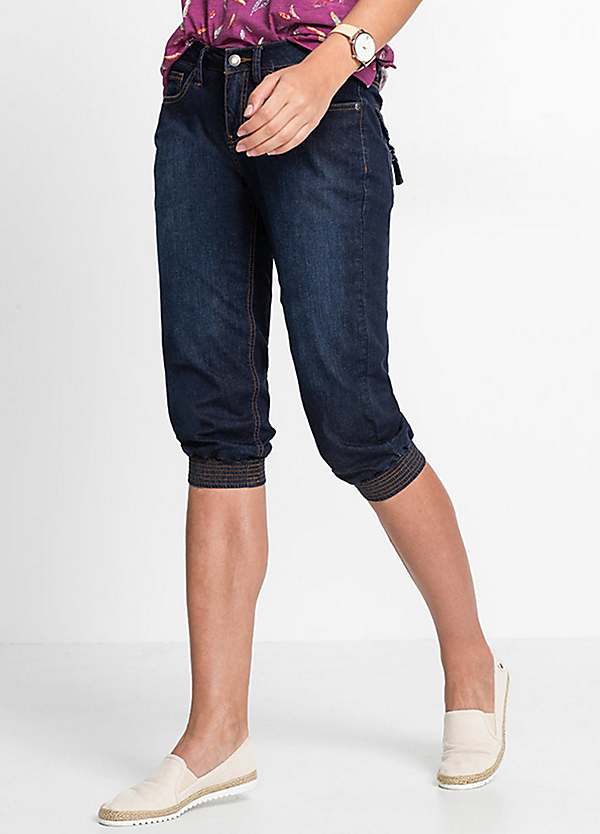 Denim capris for women store