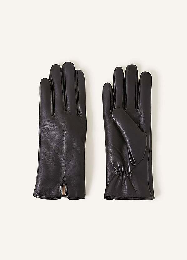 Accessorize Faux Fur Lined Leather Gloves by Accessorize