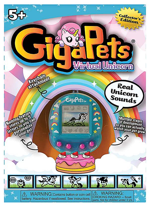 GigaPets Angelic Unicorn Virtual Animal Pet Toy Look Again