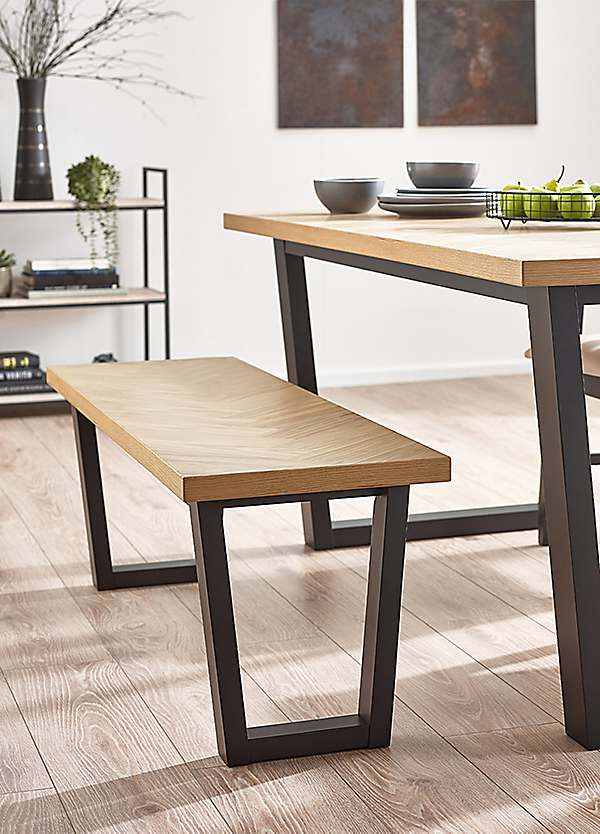 Hilton Dining Bench by Julian Bowen