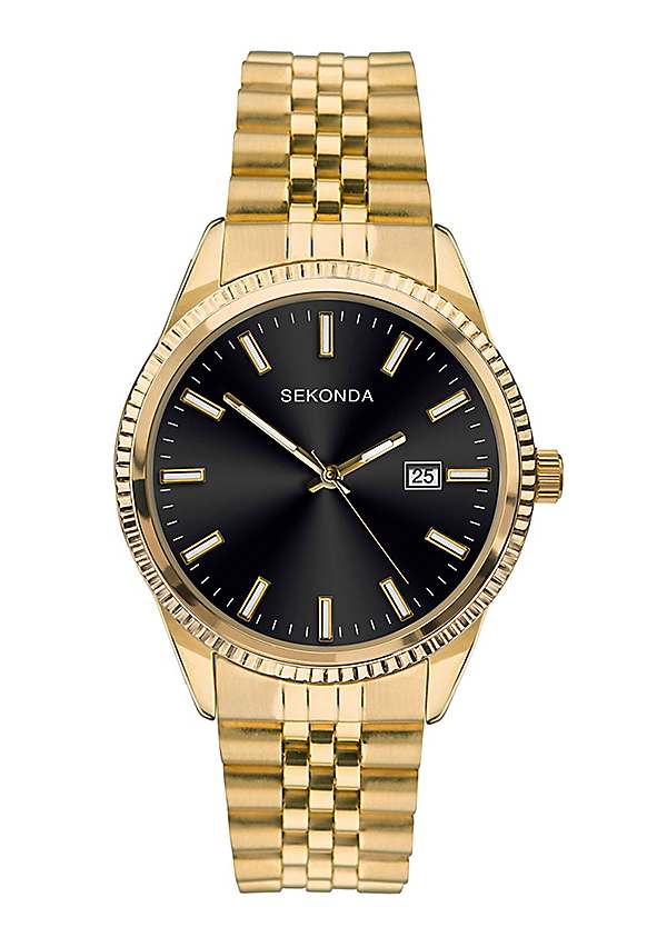 Mens gold stainless steel watch store
