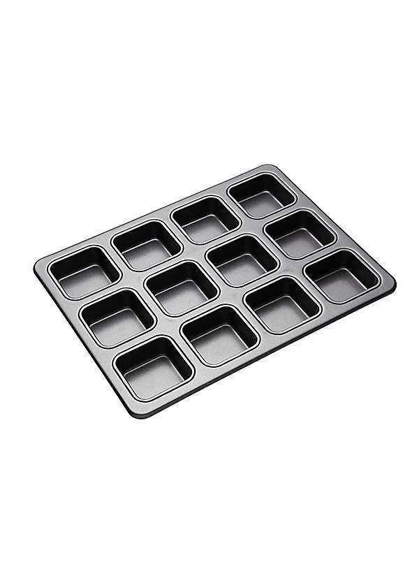 Non Stick Large Twelve Hole Square Brownie Pan 34x26cm Display Boxed by MasterClass Look Again