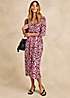 Amalie Animal Print Jersey Midi Dress by Together | Look Again