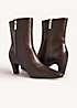 Chocolate Curved Heel Ankle Boots by 365 by Freemans | Look Again