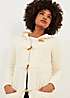 Chunky Cable Knit Toggle Hooded Cardigan by Joe Browns | Look Again