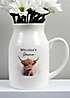 Personalised Highland Cow Flower Jug Vase by Personalised Memento ...