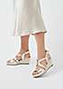 Soft Gold Florence Close Metallic Wishbone Midi Wedge Sandals by Radley ...